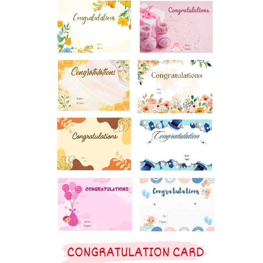 Congratulations card / Congratulations card / Gift card | Shopee Malaysia
