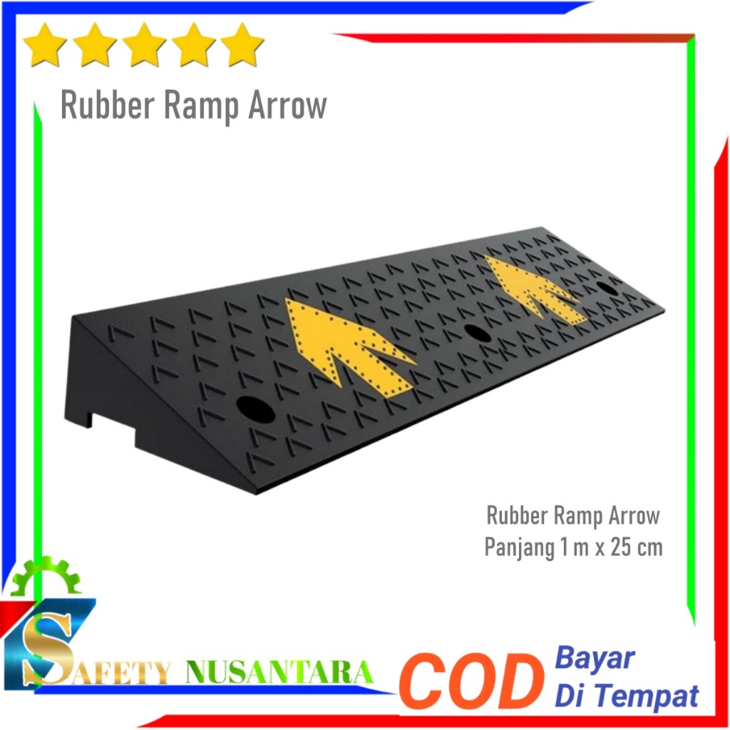 Rubber Ramp Arrow Rubber Ramp Length 1 Meter Height 7cm / 10cm / 15cm ...