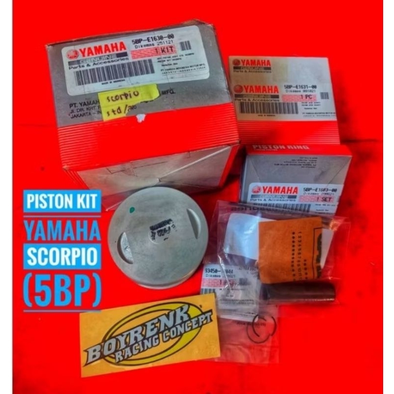 Pistonkit Piston SCORPIO STD -100 ORIGINAL YAMAHA BOYRENK RACING ...
