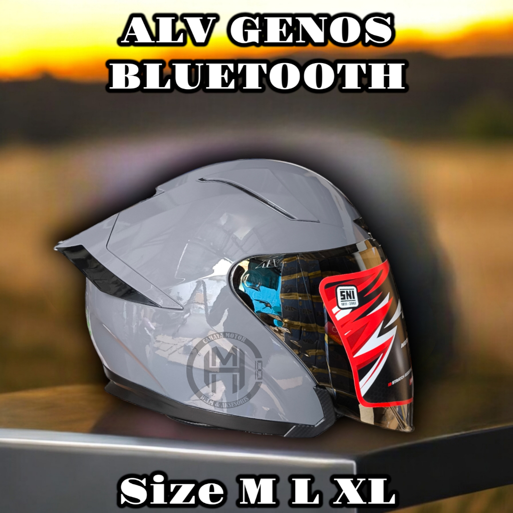 Alv GENOS BLUETOOTH SOLID PREMIUM/HALF FACE Helmet | Shopee Malaysia