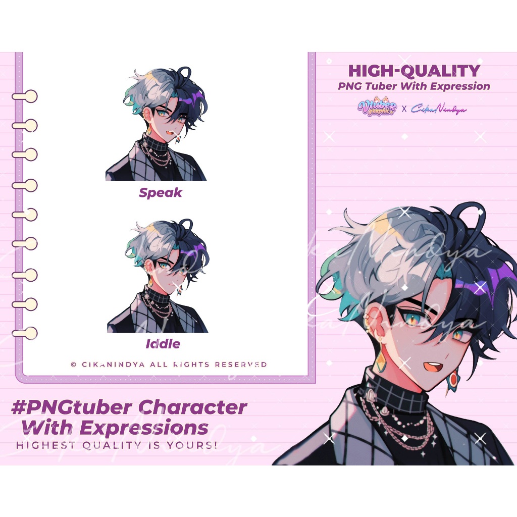 Attractive PNG Tubers: Fun Awakening Virtual Personas, Cute Streaming ...