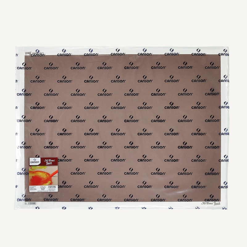 Canson Mi-Synthetic Touch 50X65 350G Sepia 133- Brown Paper With Two ...