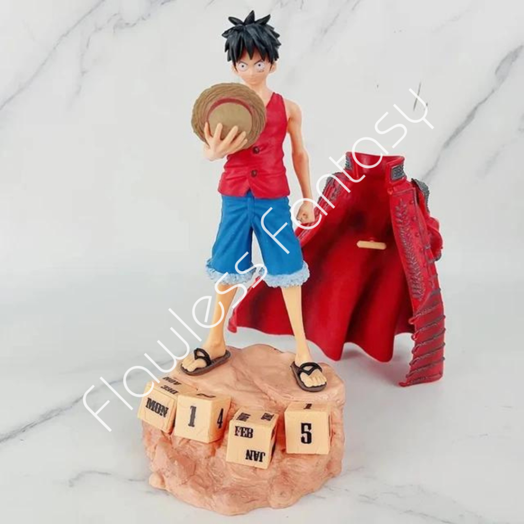 MERAH One Piece Monkey D Luffy Calendar Calendar Red Cloak Anime ...
