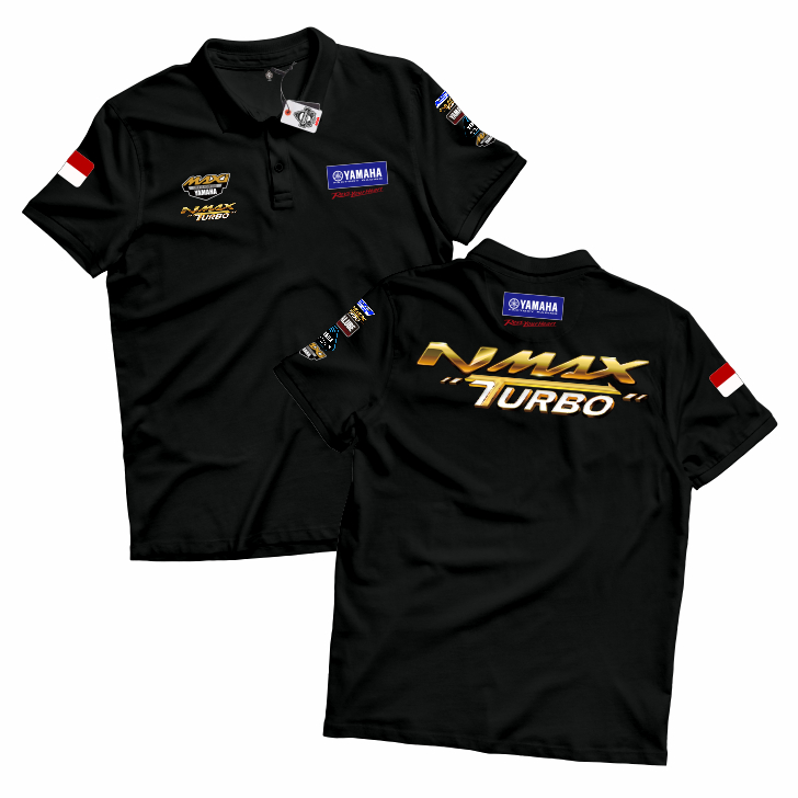 PUTIH HITAM Krmk Polo Shirt YAMAHA NMAX TURBO Motorcycle Polo Collar ...