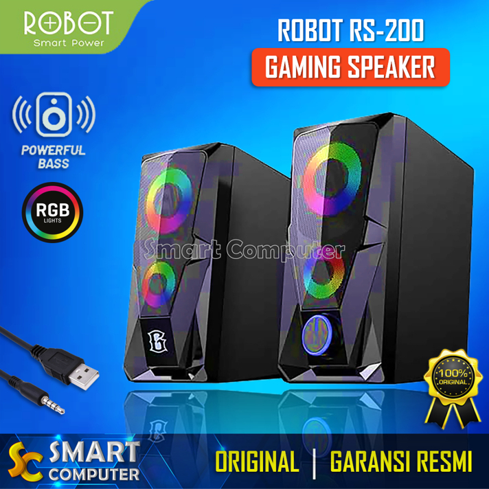 Rs200 RGB Robot Active Gaming Speaker Computer PC Laptop Multimedia ...