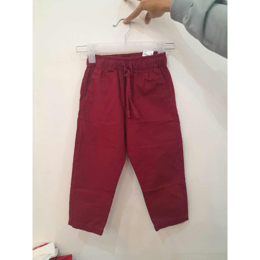 MERAH PUTIH Maroon And White Trousers (UNISEX) | Shopee Malaysia