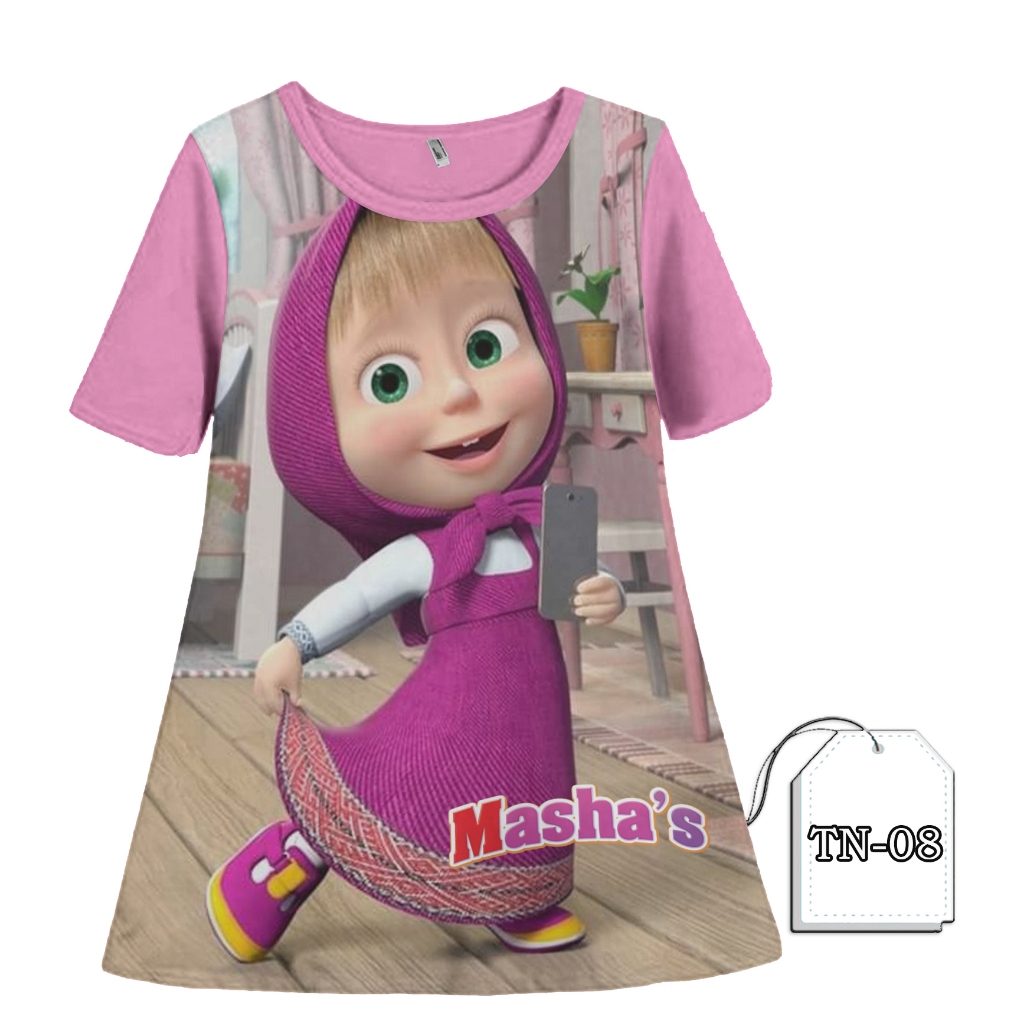 Masha and the Bear Children's T-shirt 3D Printed Girls' Clothes TN-08 ...