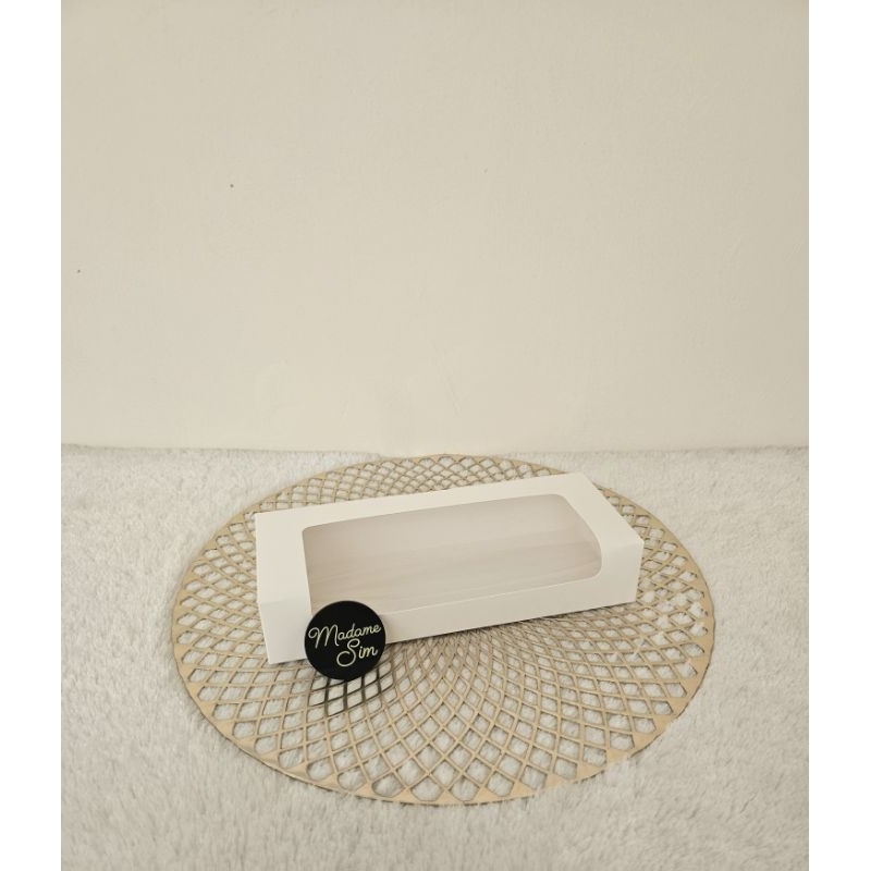 Ivory BOX - BROWNIES BOX - Bread BOX - Cardboard 25x10x5 - Window ...