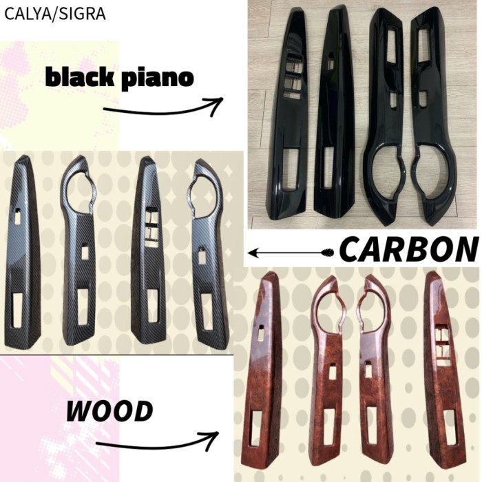 Panel Arm Rest Dashboard All New BRIO Wood CARBON Black Piano 2018 To ...