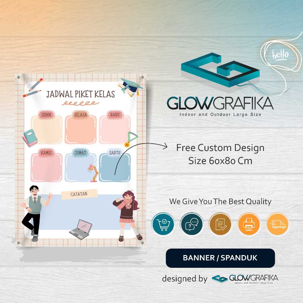 Print Class Picket Schedule Banner | Shopee Malaysia