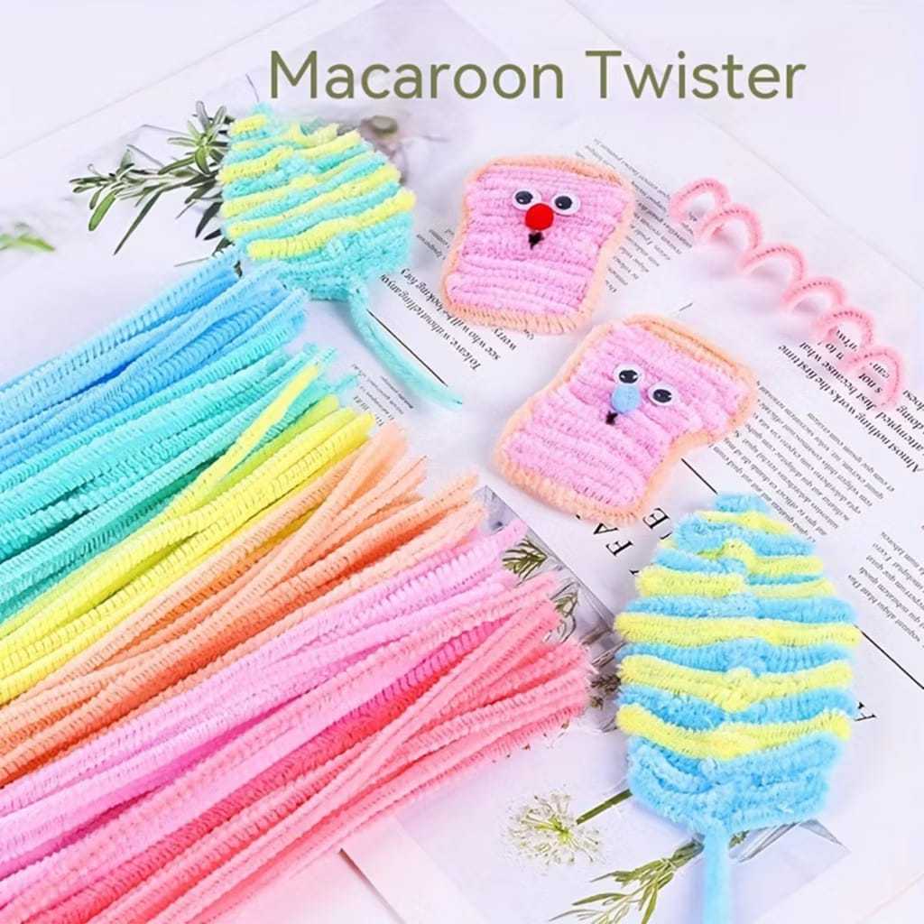 10 Pcs Mercy Fur Wire Pipe Cleaner Pastel Color Macaron Flower Bouquet ...