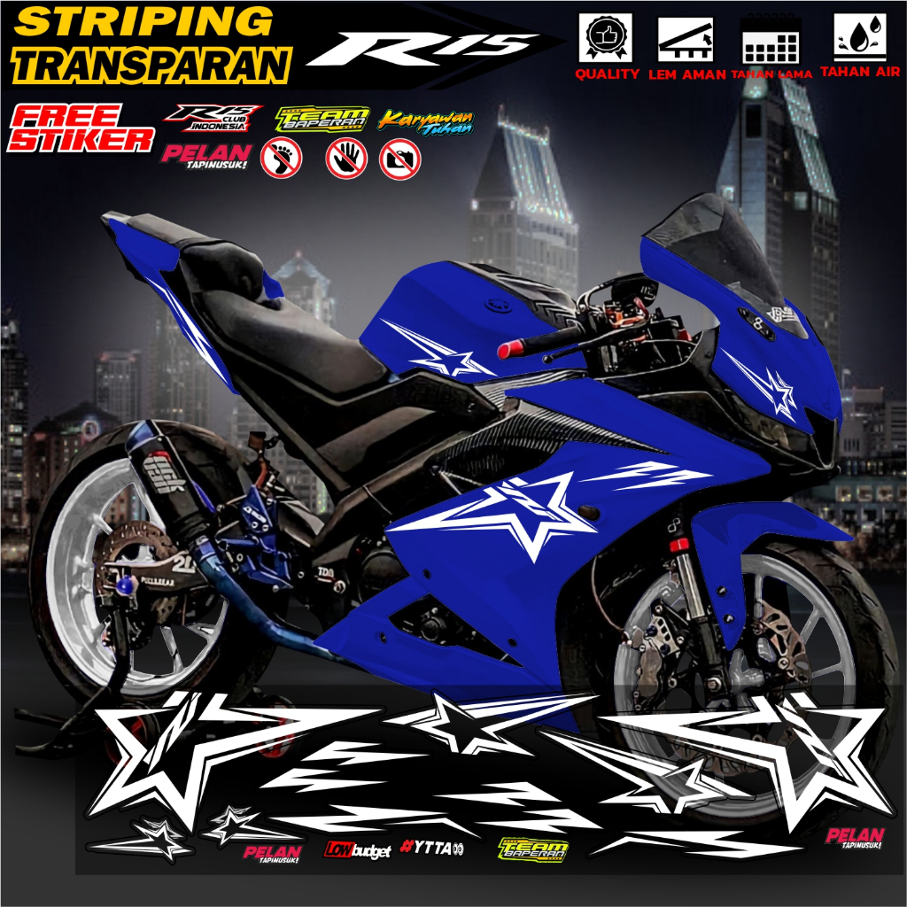 Transparent STRIPING R15 V3 Sticker R15 | Shopee Malaysia