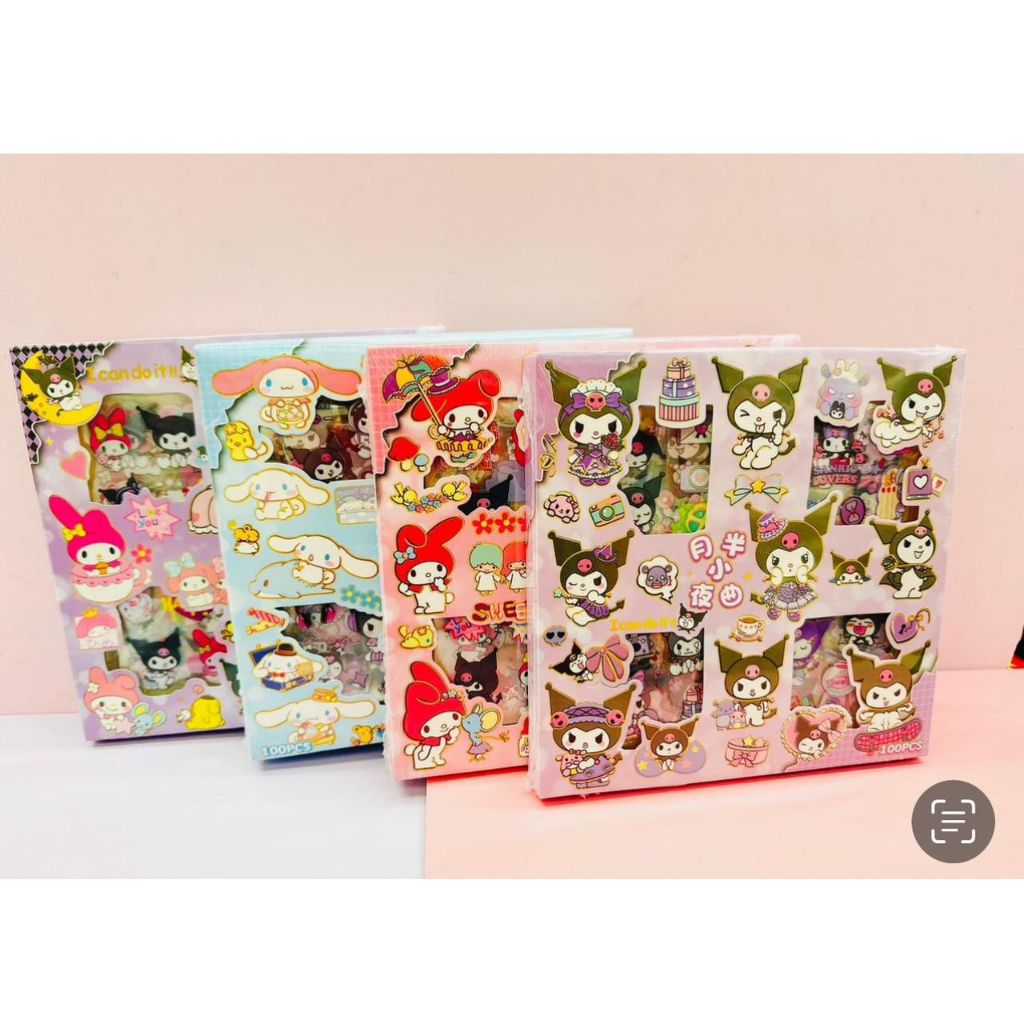100 Sheets momo Sticker Sticker Korean Rainbow Sticker LOTSO KUROMI ...