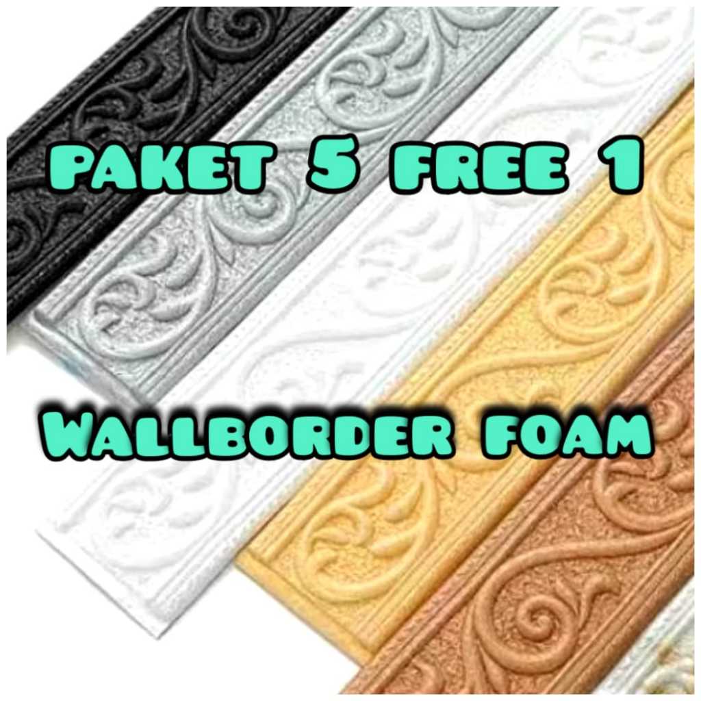 Package 5 FREE 1 WALL BORDER LIST (5 CM WIDTH) WALL BORDER FOAM 3D ...