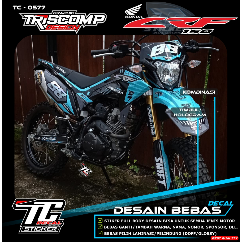 Simple CRF 150L Fullbody Decal Sticker Combination hologram - CRF 150L ...