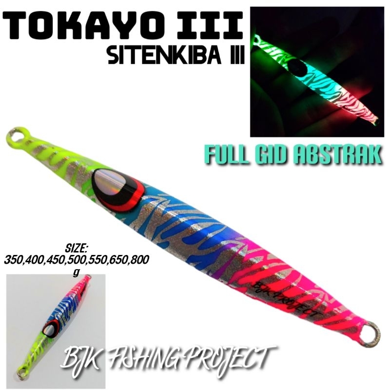 Metal JIG TOKAYO/ SITENKIBA III 350g to 800g NEW RAINBOW BLUE BJK ...