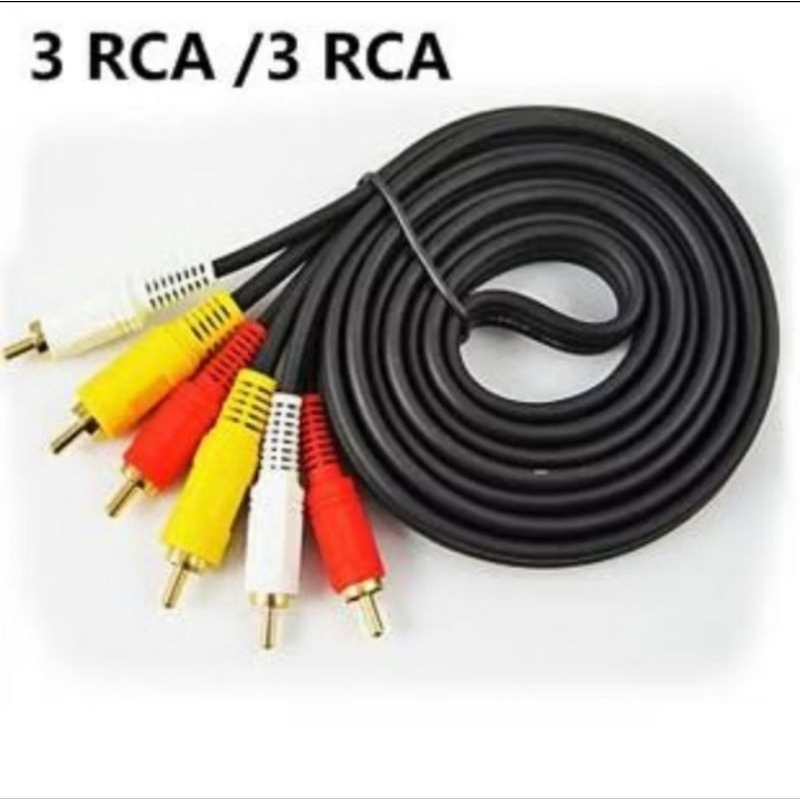 Rca to Rca 1.5m Cable AV VIDEO Cable 1.5m / Audio 3-3 High Quality BQ | Shopee Malaysia