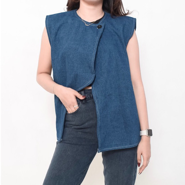 Zora Vest / outer Vest Women's Vest / Women's Denim Vest / Women's Side ...