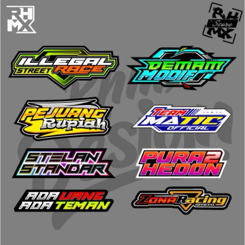 Latest viral motorbike racing pack stickers vinyl stickers sponsor list ...