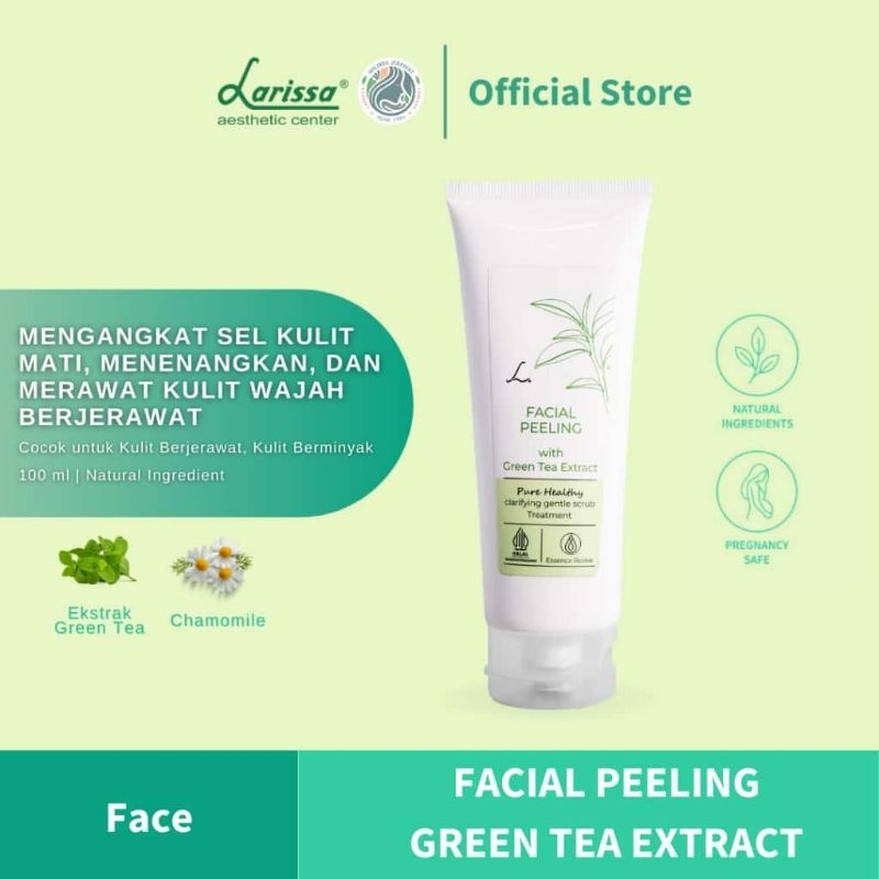 Larissa Facial Peeling New Green Tea Acne / Green Tea Extract | Shopee ...