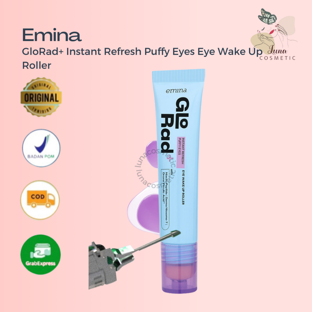 Emina GloRad+ Instant Refresh Puffy Eyes Eye Wake Up Roller 15ml ...