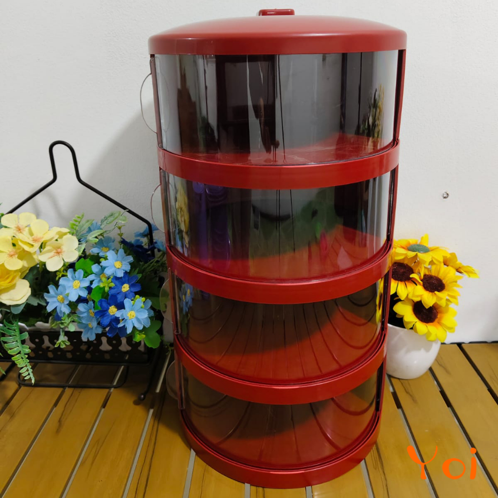 4 Tier Food Storage/ 4 Tier Food Storage/ Tiered Food Storage Rack Lid ...