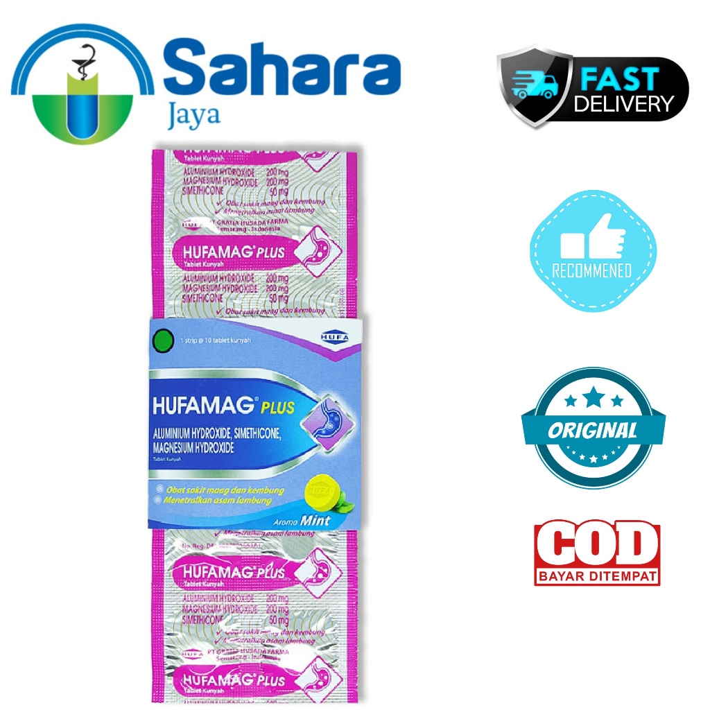 [SJ] Hufamag Plus Contains 10 Tablets - Gastric Acid Ulcer Medicine ...