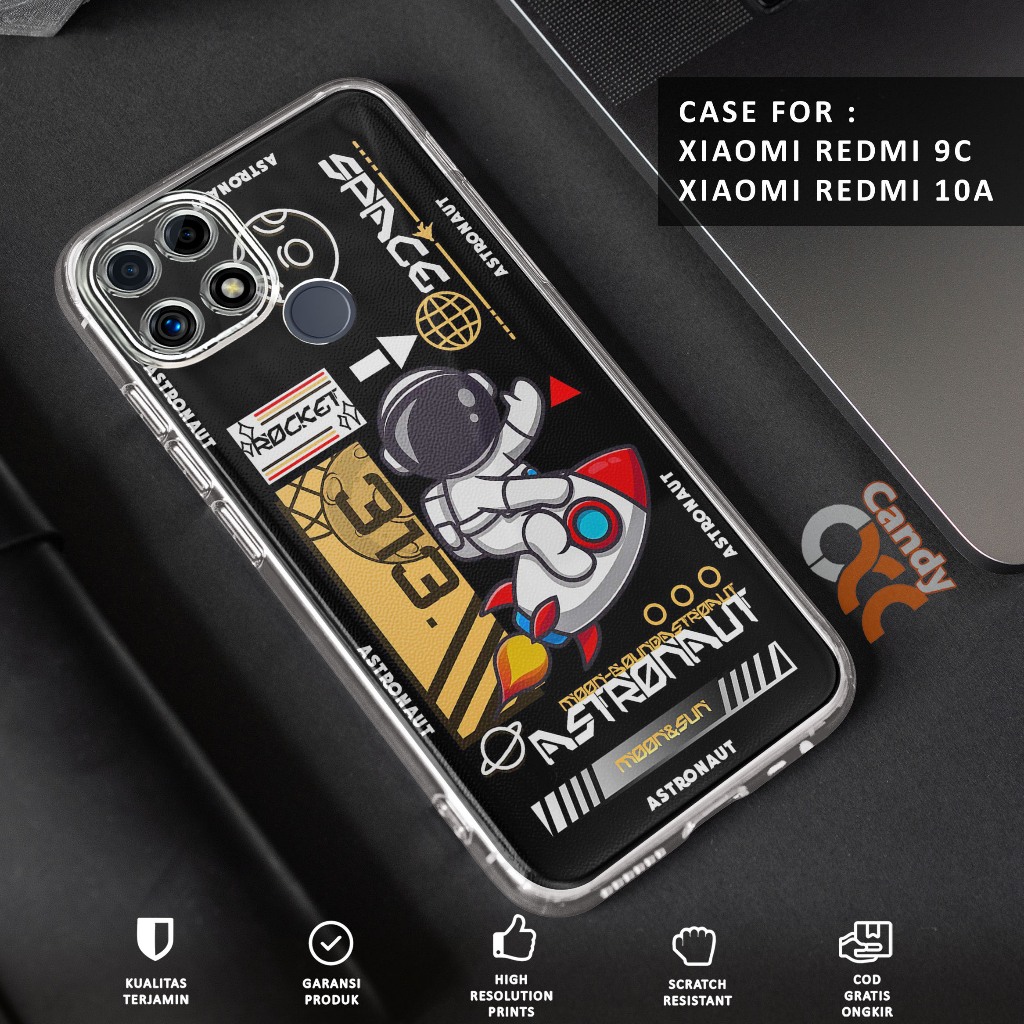XIAOMI REDMI 9C Case - XIAOMI REDMI 10A ASTRONOT Motif Casing - Premium ...