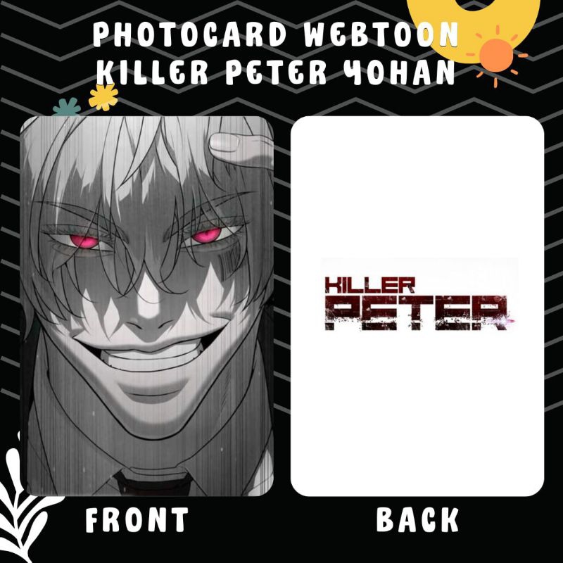 PHOTOCARD WEBTOON KILLER PETER YOHAN PRINT 2 SIDES | Shopee Malaysia