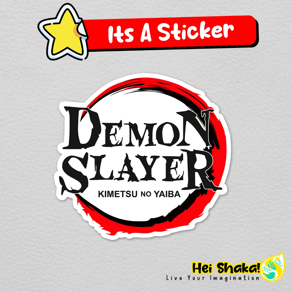 Demon Slayer Rounded Logo Sticker Vinyl Anime Japanese Manga Waterproof ...