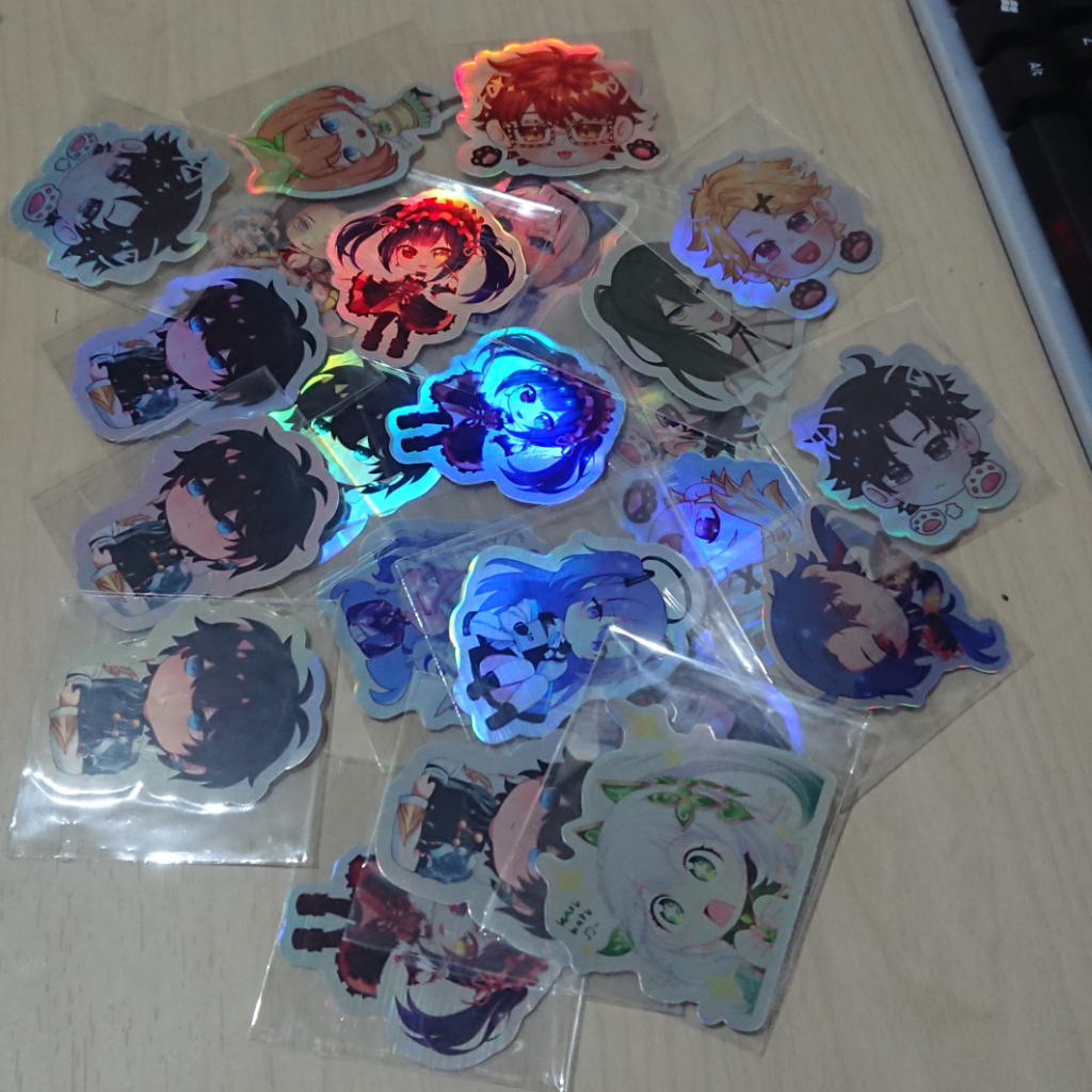 Custom Hologram Sticker Die Cut Custom Sticker - Kpop - Hololive ...