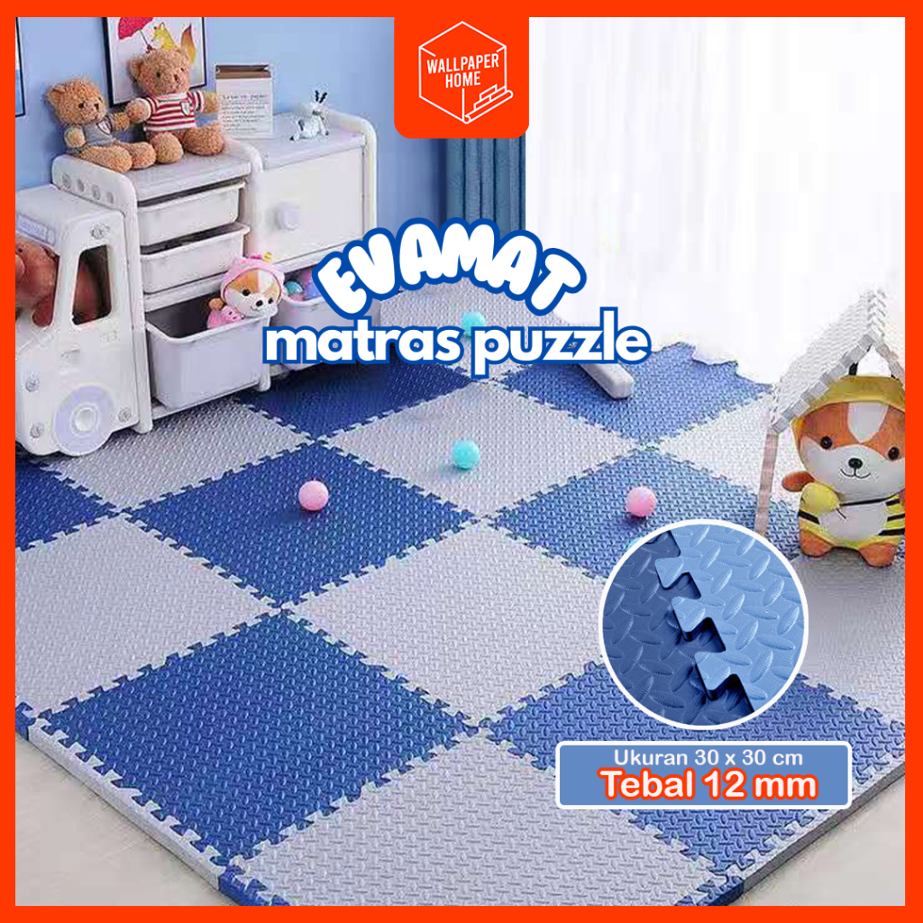 Evamat Puzzle Mat Children's Carpet Playmat Baby Mat Disassembled ...