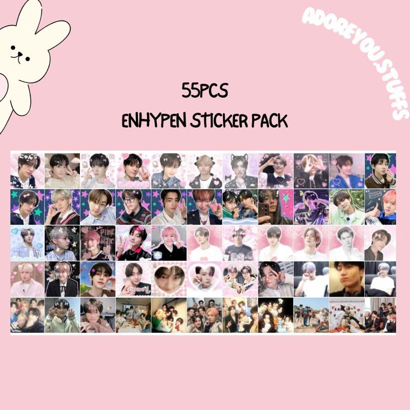 (55pcs) ENHYPEN KPOP STICKER / FREEBIES STICKER / KPOP ENHYPEN JUNGWON ...