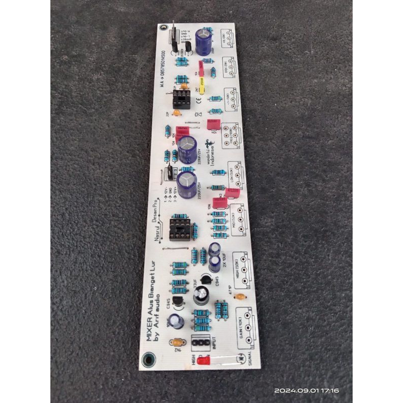 Passive AND ACTIVE AUDIO MIXER PCB + COMPONENT WITHOUT IC AND POTENSIO ...