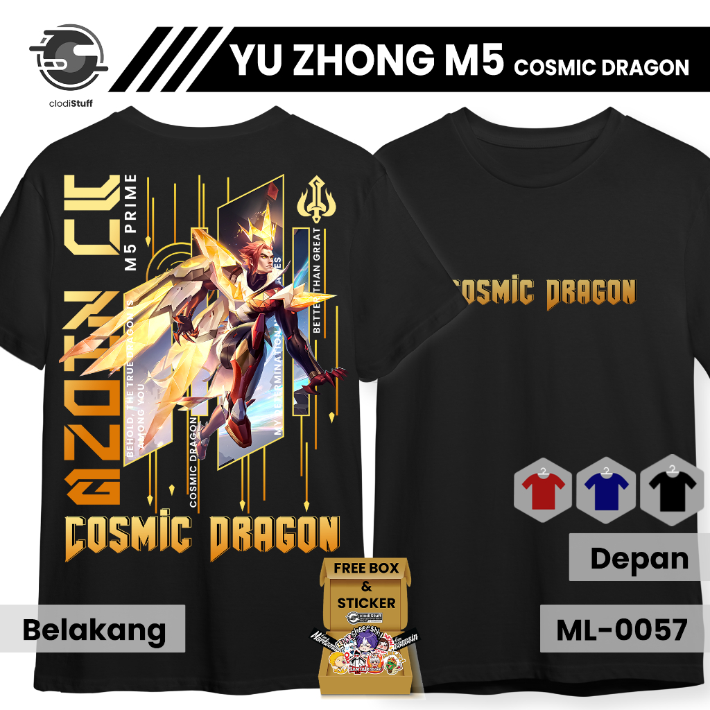 HITAM Yu ZHONG M5 PRIME COSMIC DRAGON Mobile Legends Fighter ML MLBB T ...