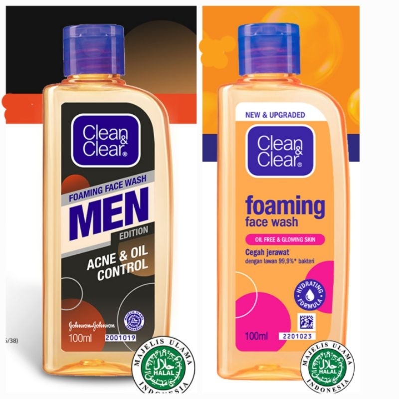 Clean & Clear Foaming Face Wash Men 100ml 50ml - Clean N Clear Acne ...