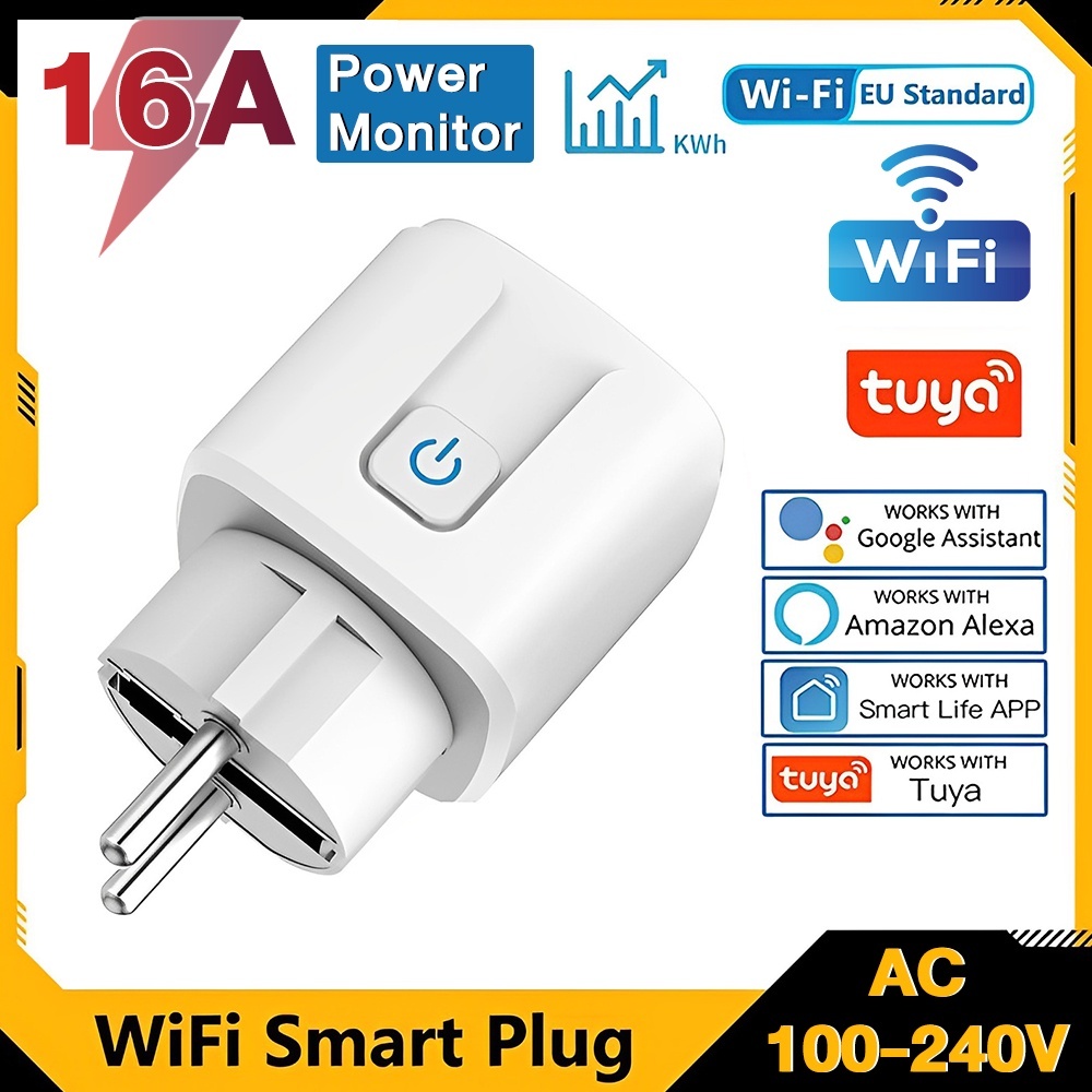 J501 WiFi Smart Plug Socket 16A with Power Monitor Socket Plug Socket ...