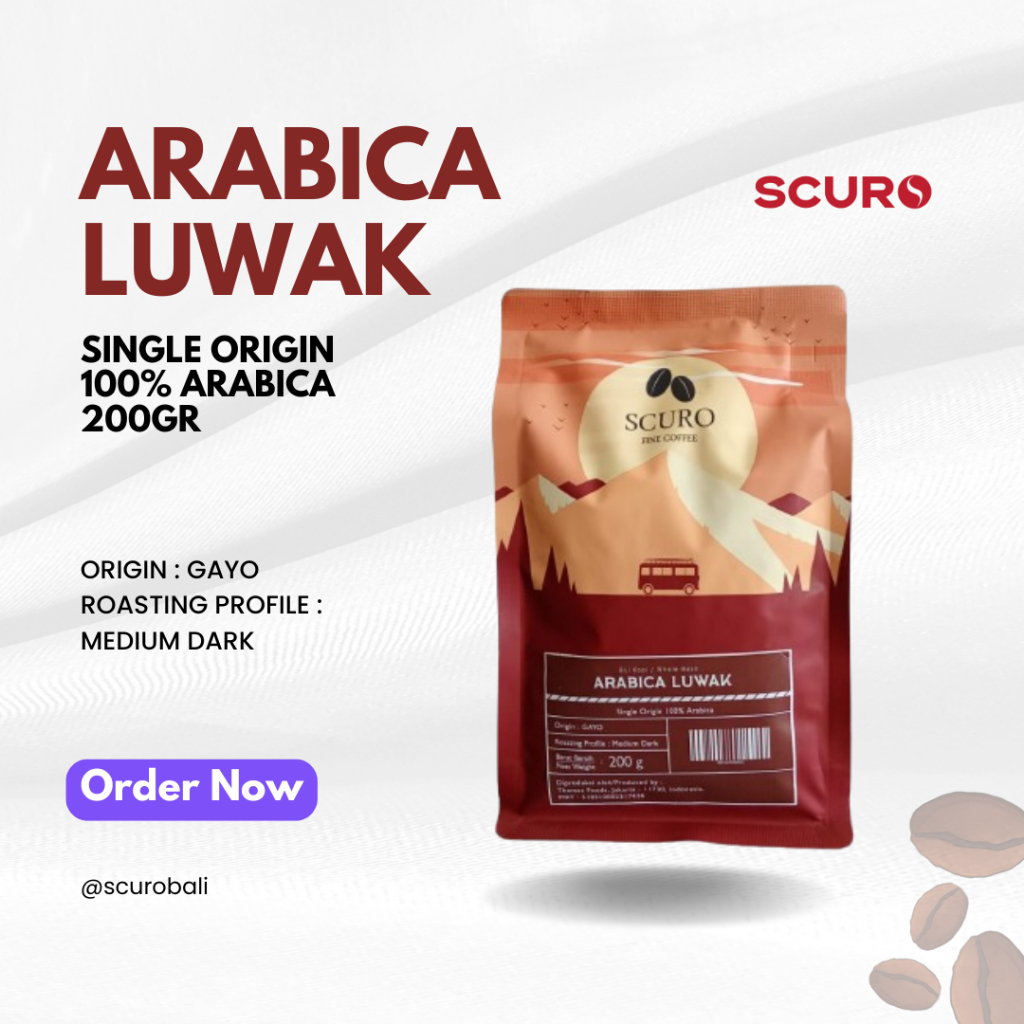 Scuro - Arabica Luwak Roasted Bean 200gr | Shopee Malaysia