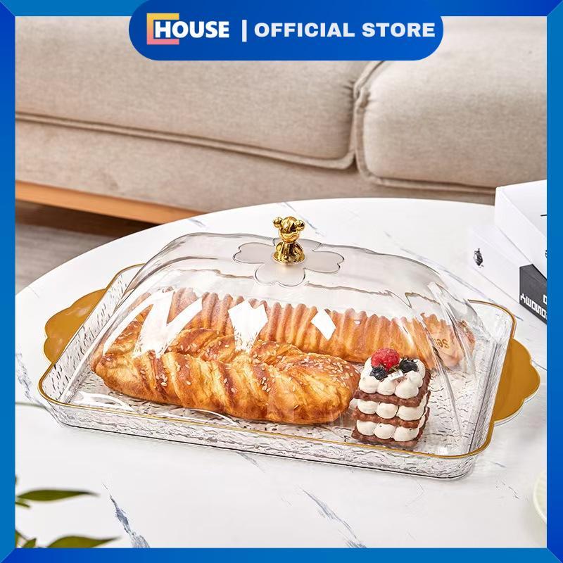 Bear Drag Tray With Lid Snack Tray Tray Fruit Tray Dessert Plate 27/33 ...