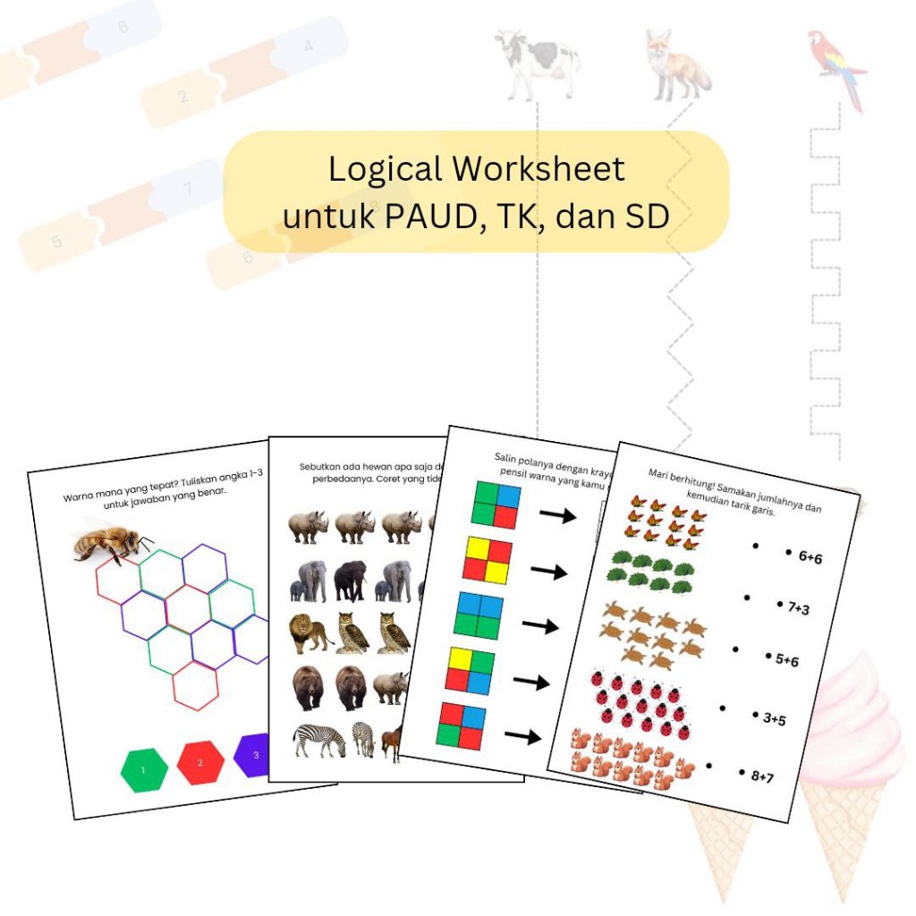 Paud Kindergarten Activity Book - Printable Worksheet for Preschool and ...