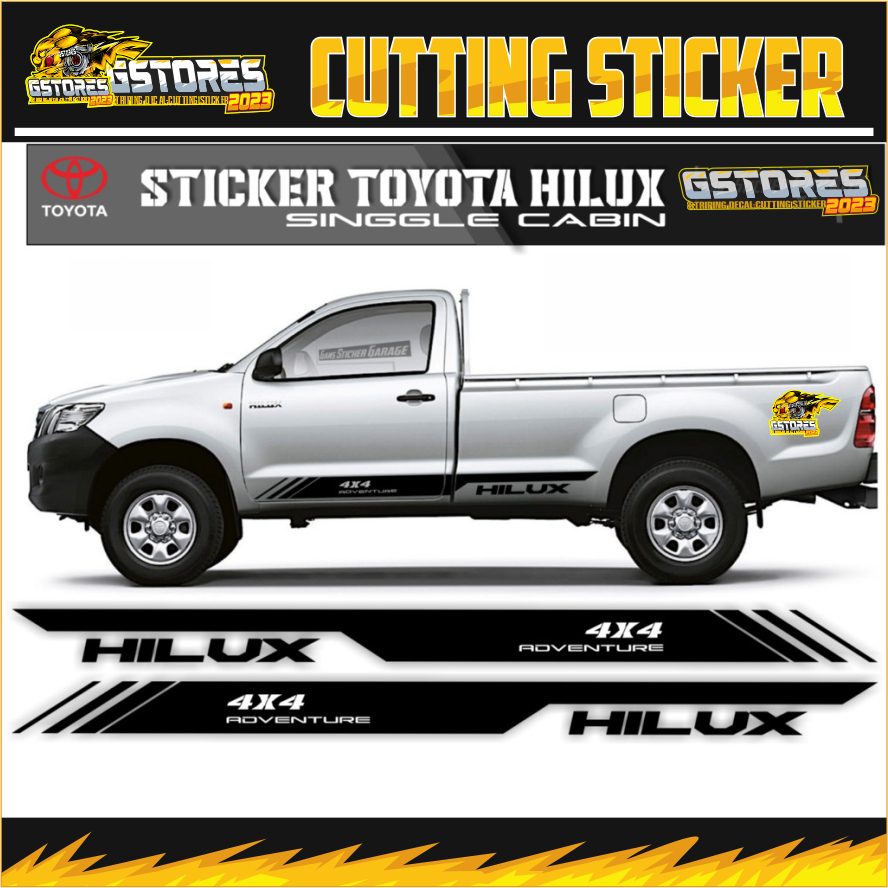 Sticker hilux Buttonscarves cabin sticker toyota hilux 4x4 GSTORES ...