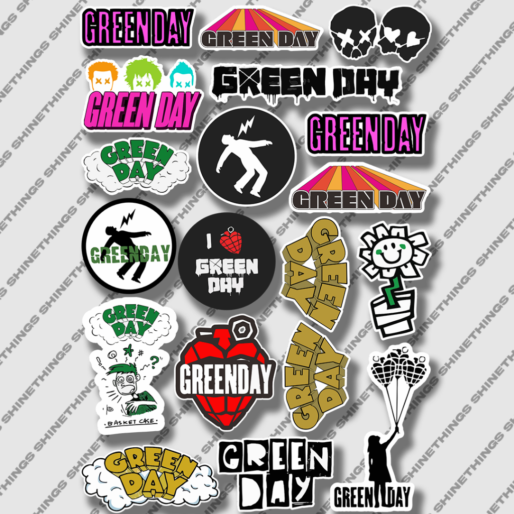Green Day band Sticker || Greenday music sticker for laptop helmet ...