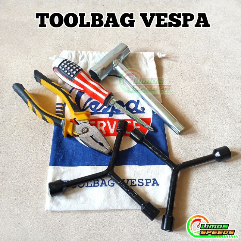 Vespa Tool Bag Vespa Sprint Excel Spark Plug Key Holder Fullset Vespa ...
