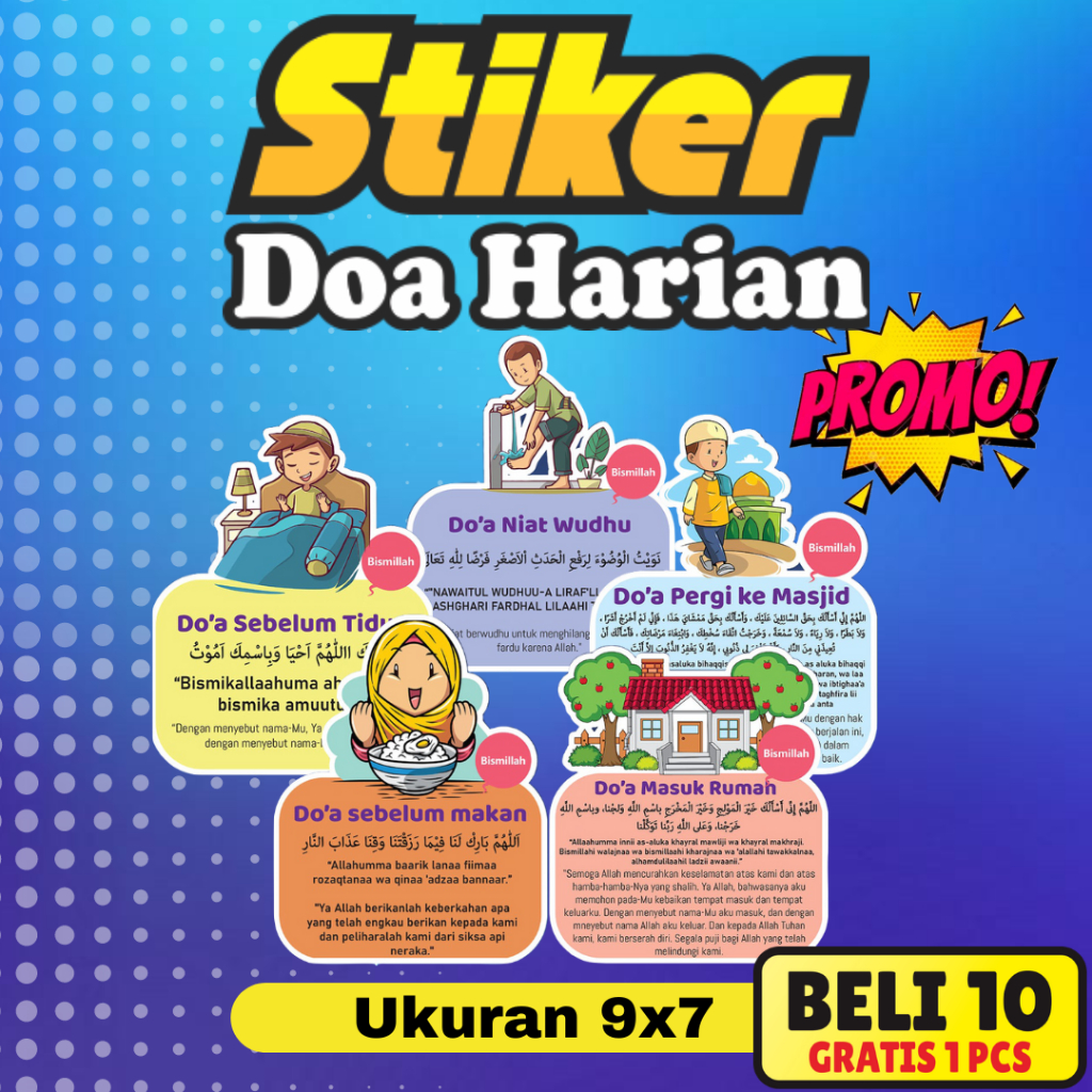 Children's Daily Prayer Stickers Attractive Design Cut According to ...