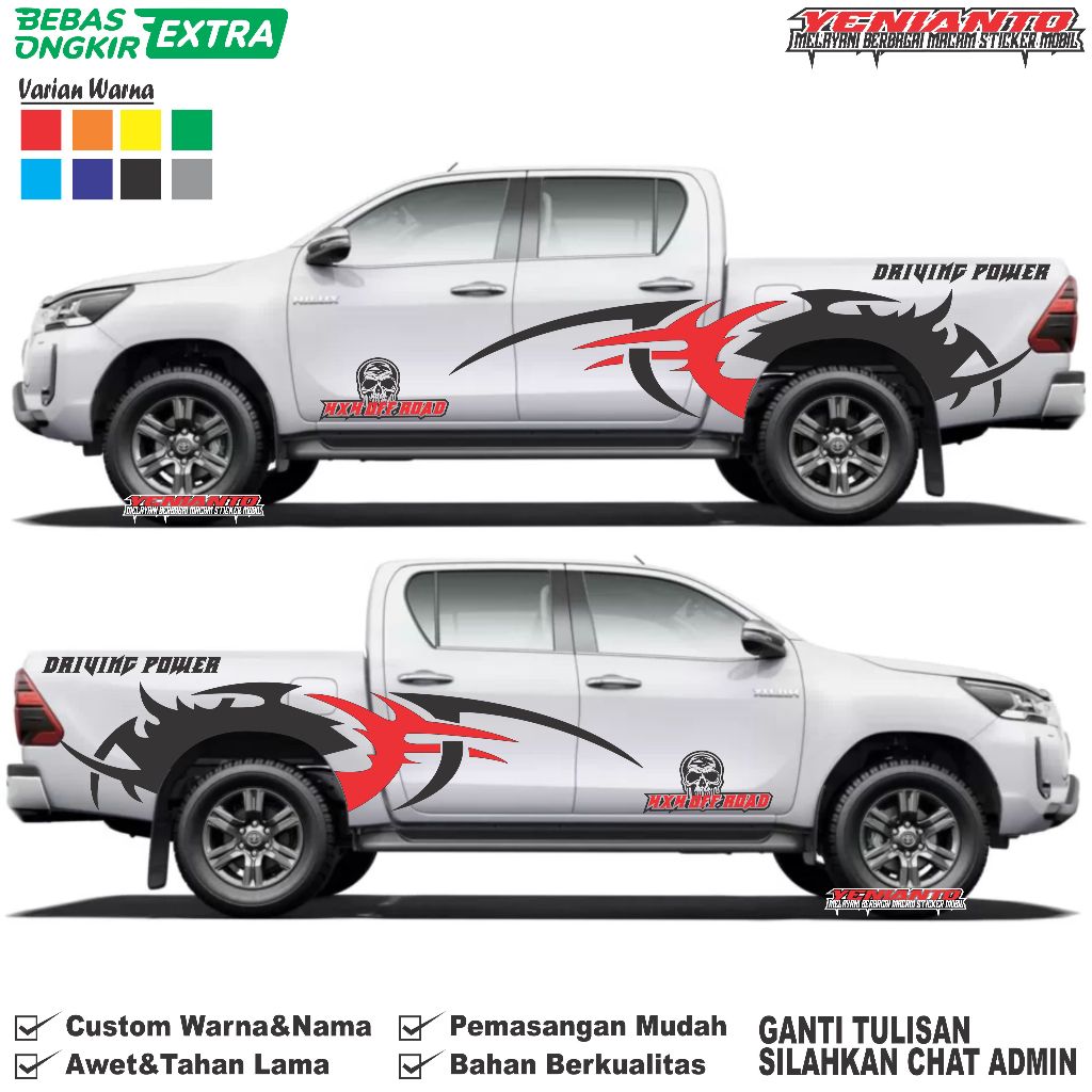 Hilux sticker, hilux sticker, toyota hilux side body car sticker ...