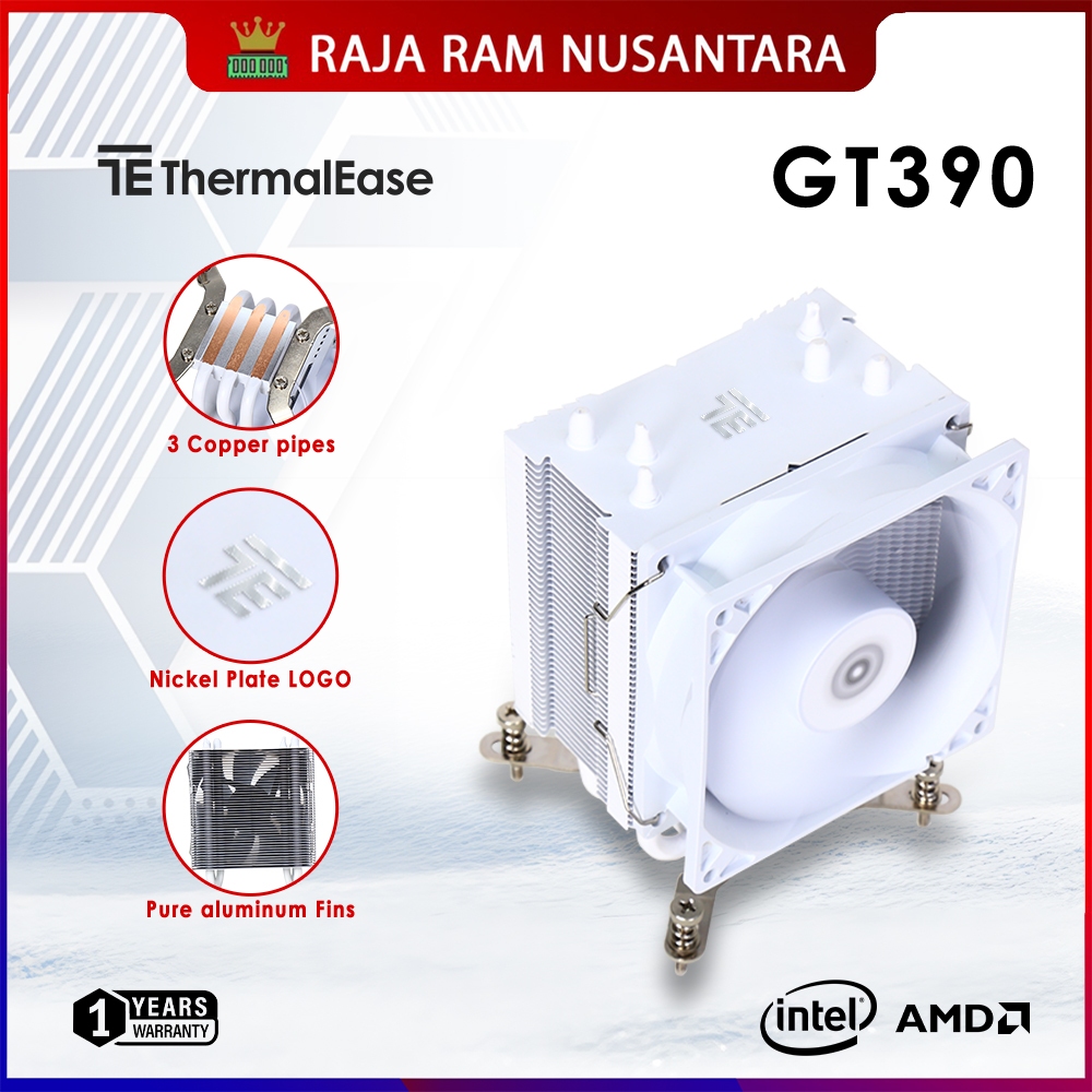 Thermalease GT390 CPU Air COOLER Fan Single TOWER 3 Heatpipe KYO Group ...