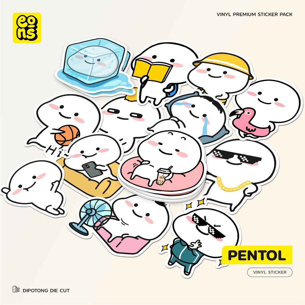 Pentol Aesthetic Waterproof Aesthetic Sticker Pack - for Laptop ...