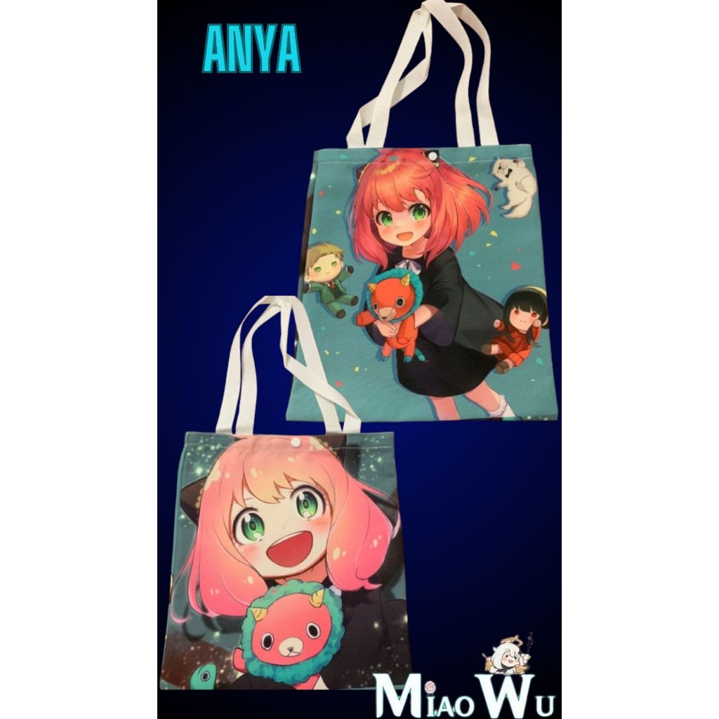 MIAOWU MERCH - TOTEBAG GOODIEBAG ANYA SPY X FAMILY | Shopee Malaysia