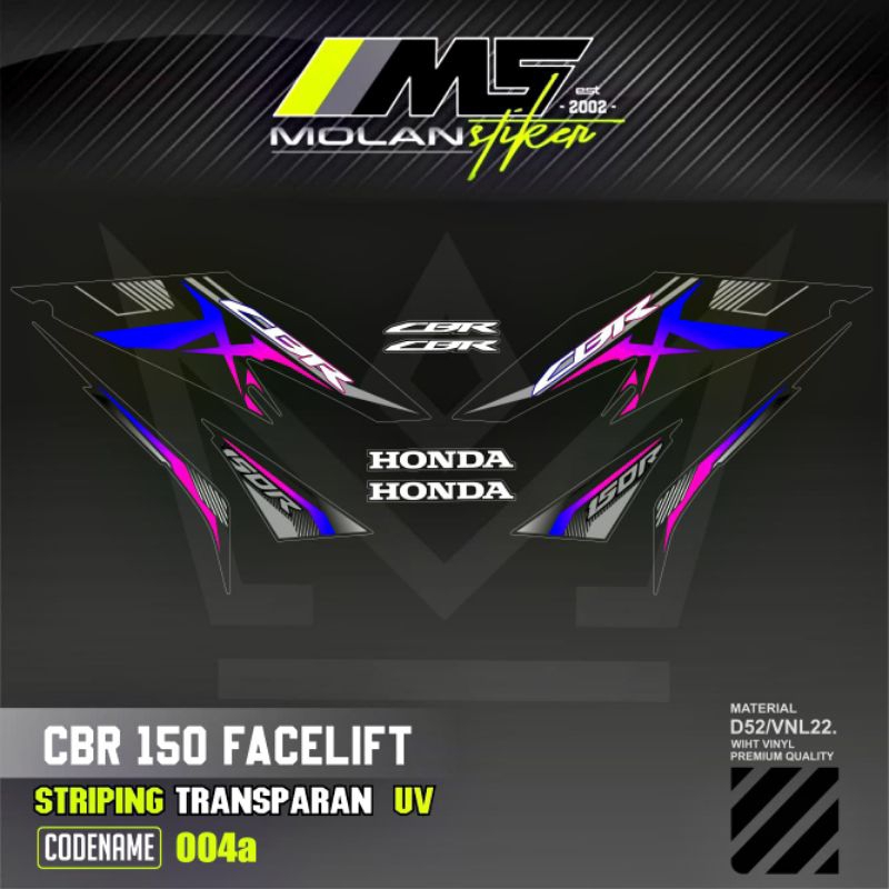 Decal Sticker Striping Transparent Variation Uv Cbr 150 R Facelift ...