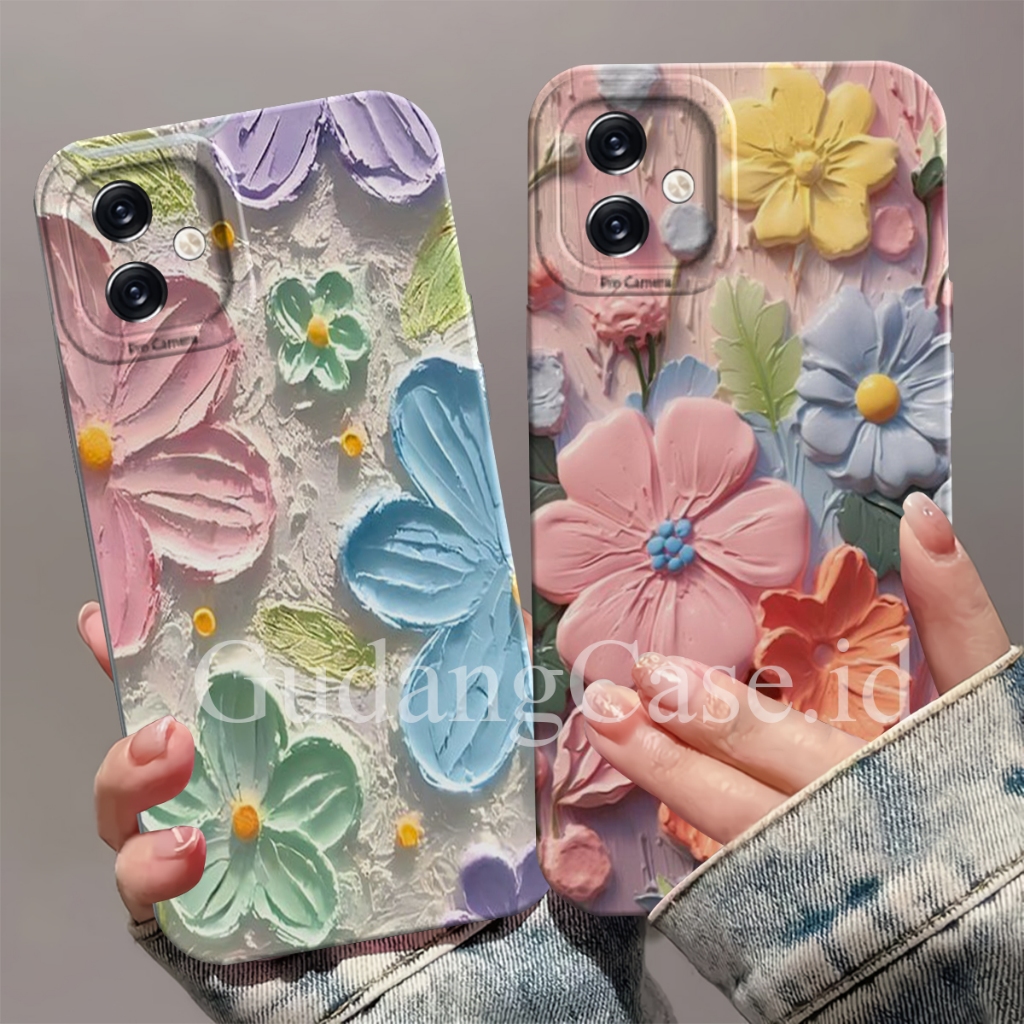 HP Samsung A56 A36 A26 A06 A16 A05 A04 A04E A15 A14 A55 A35 A34 A25 A24 Painted Flower Motif ...